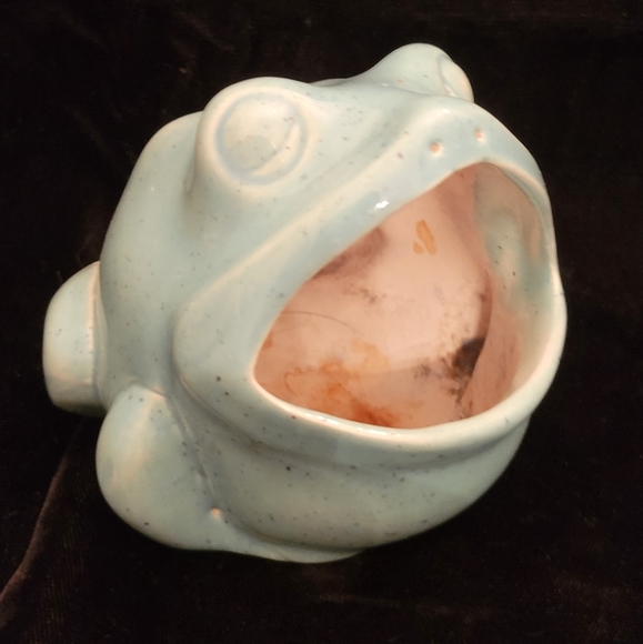 Accents | Mini Pottery Froggy Planter In Pastel Blue 197s | Poshmark